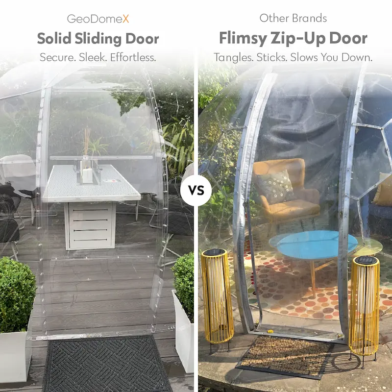 GeoDomeX Clear DIY Self Build Outdoor Geodesic Dome Room Garden Igloo ...